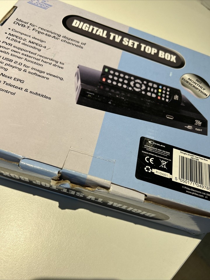 SkyLine Freeview Set-Top TV Box, SCART Boxed + Remote | eBay UK