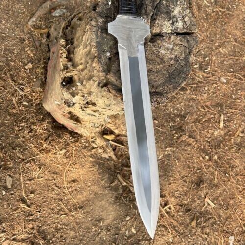 CUSTOM HANDMADE D2 TOOL STEEL HUNTING ZOMBIE SPEAR SWORD COMBAT SWORD ...