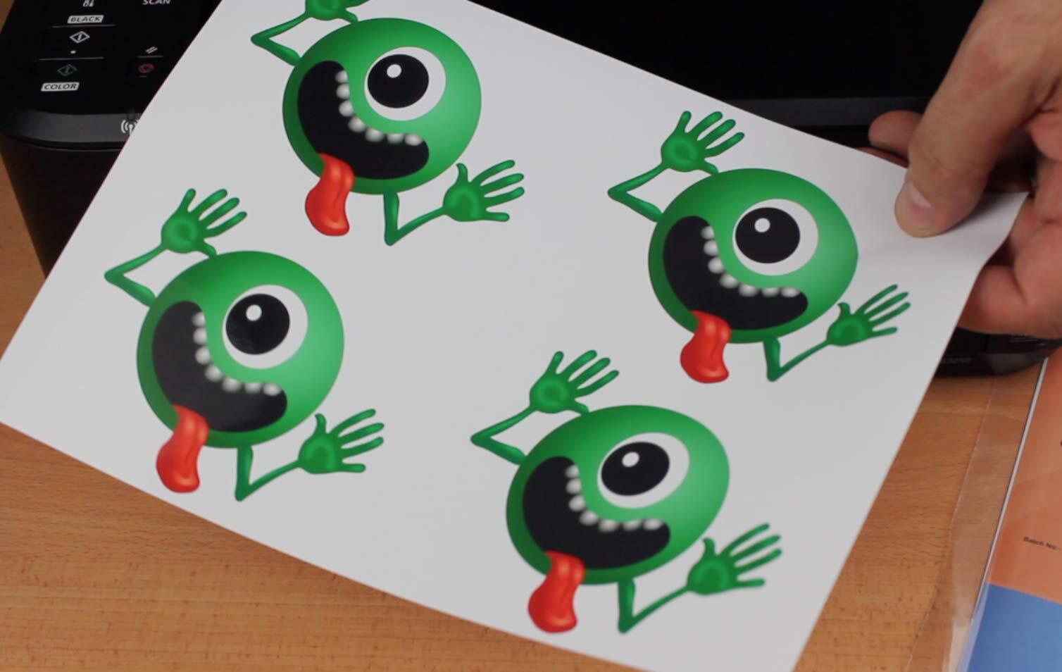 20 Sheets Inkjet Glossy Photo Sticker Paper 35lbs 120gsm 8.5x11 Full ...