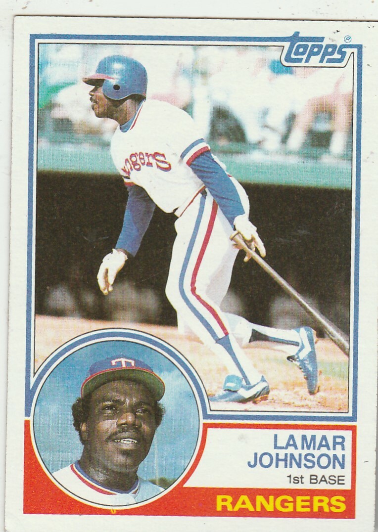 FREE SHIPPING-MINT-1983 Topps #453 Lamar Johnson Rangers PLUS BONUS ...