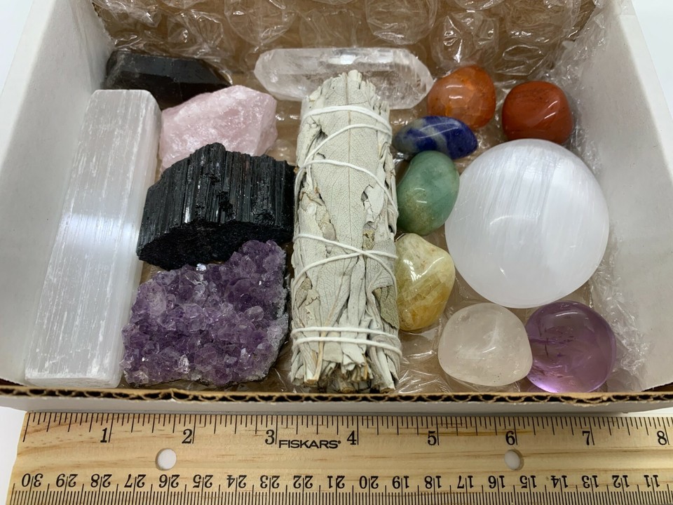 15 pcs Premium Crystals Healing Kit In Box, Crystals Gift Set! | eBay