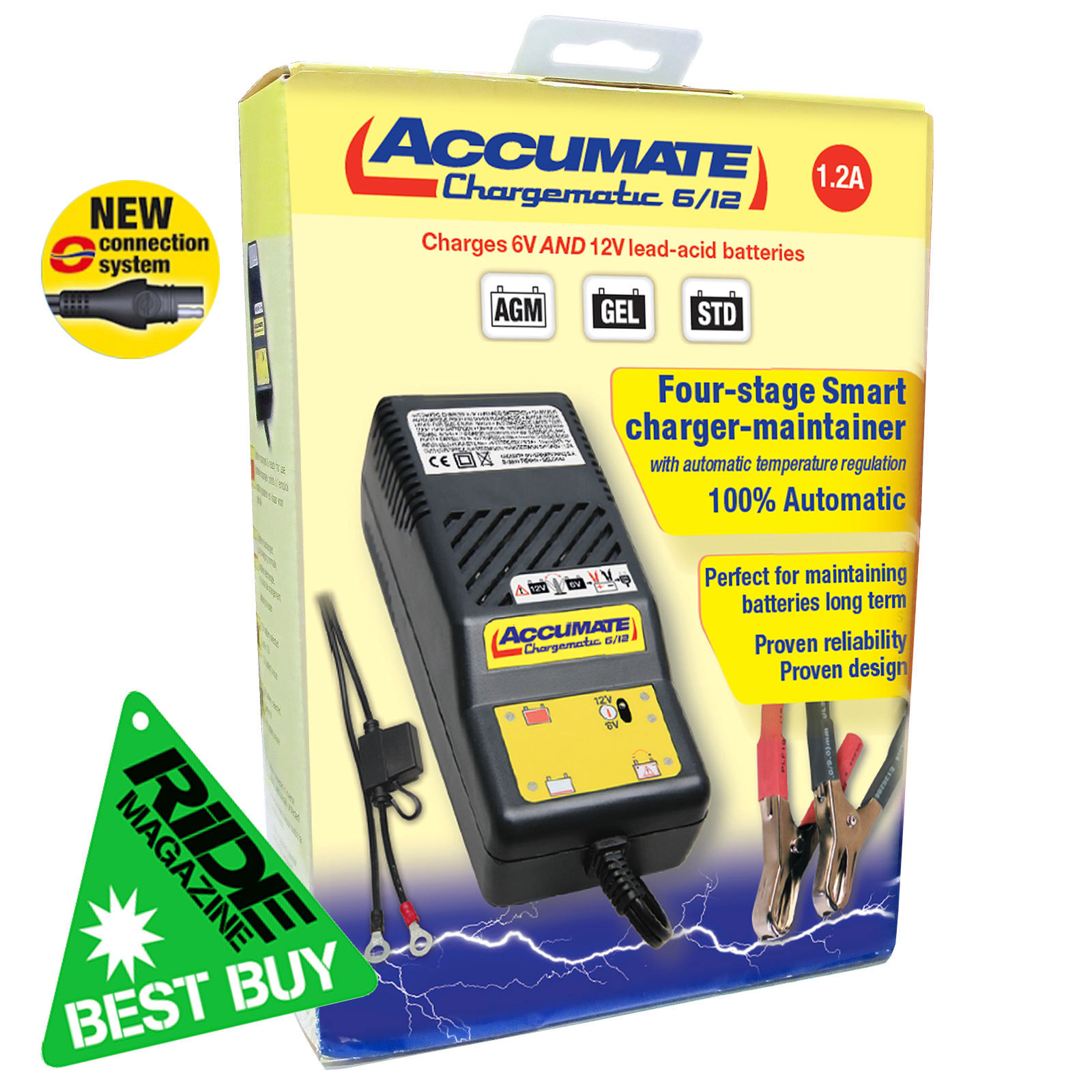 Accumate Optimate 6v / 12v Battery Smart Charger Can Be Switched 6v or ...