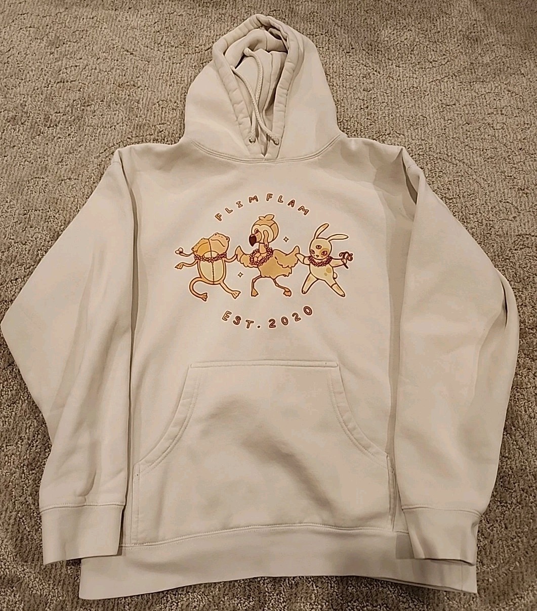 Flamingo Flim Flam Youtuber Merch Unisex Large Hoodie Excellent ...