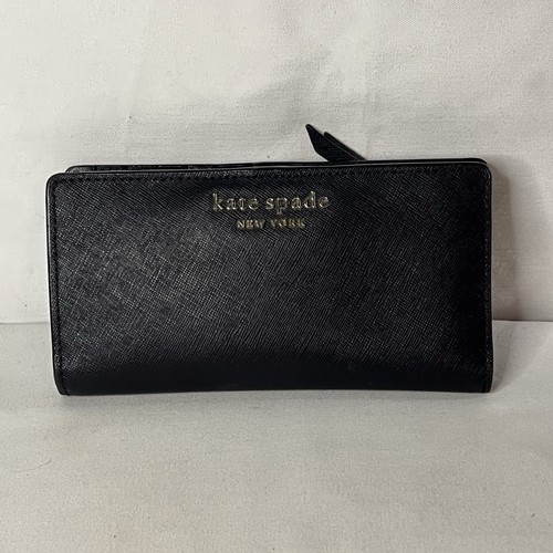 Kate Spade Black Wallet, NWT, zipper pocket, credit card holder | eBay