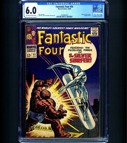 Fantastic Four #55 CGC 6.0 Thing vs Silver Surfer 1966 Galactus Marvel ...