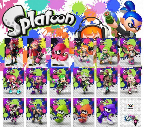 Splatoon 1 2 3 Octoling Octopus 17 pcs/set PVC NFC Tag Game Cards For ...