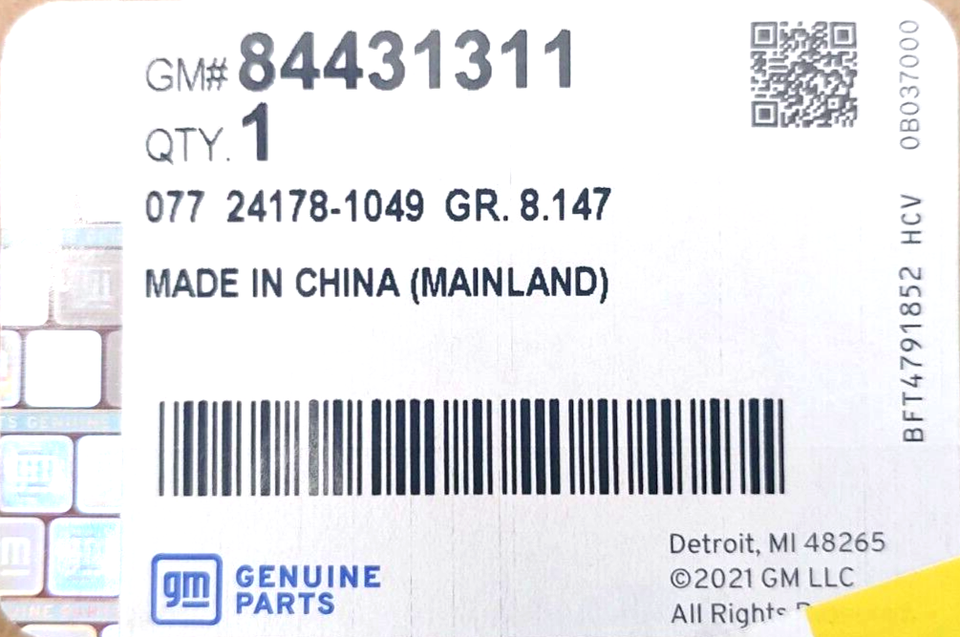 19-25 GMC Sierra 1500 5.3L V8 Passenger Fender Vent Gloss Black Emblem ...