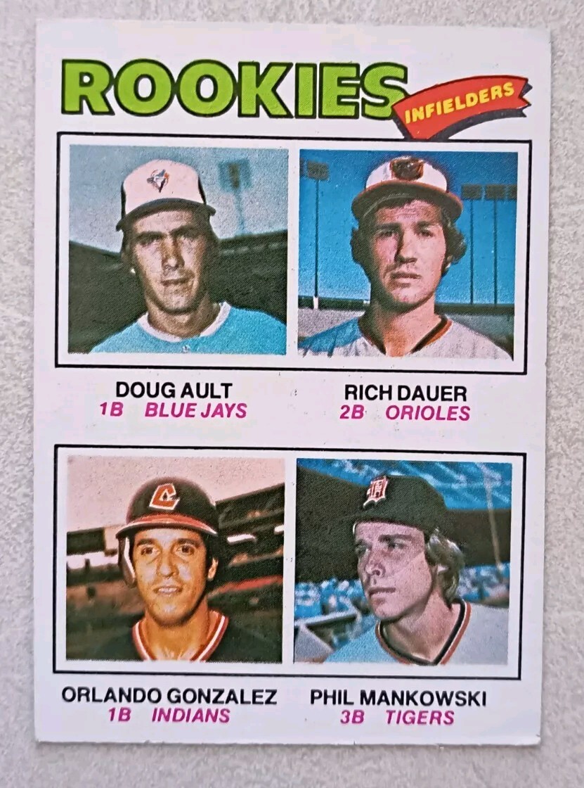 1977 Topps - Rookie Infielders #477 Rich Dauer, Doug Ault, Phil ...