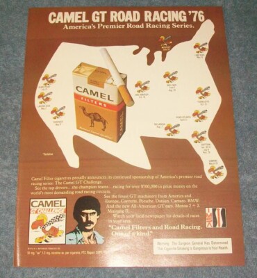 1976 Camel Cigarettes Vintage Ad "Camel GT Road Racing '76" IMSA GT ...