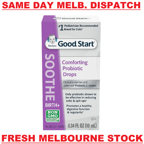 Gerber Good Start Soothe Birth+ Baby Probiotic Drops for Colic & Spit ...