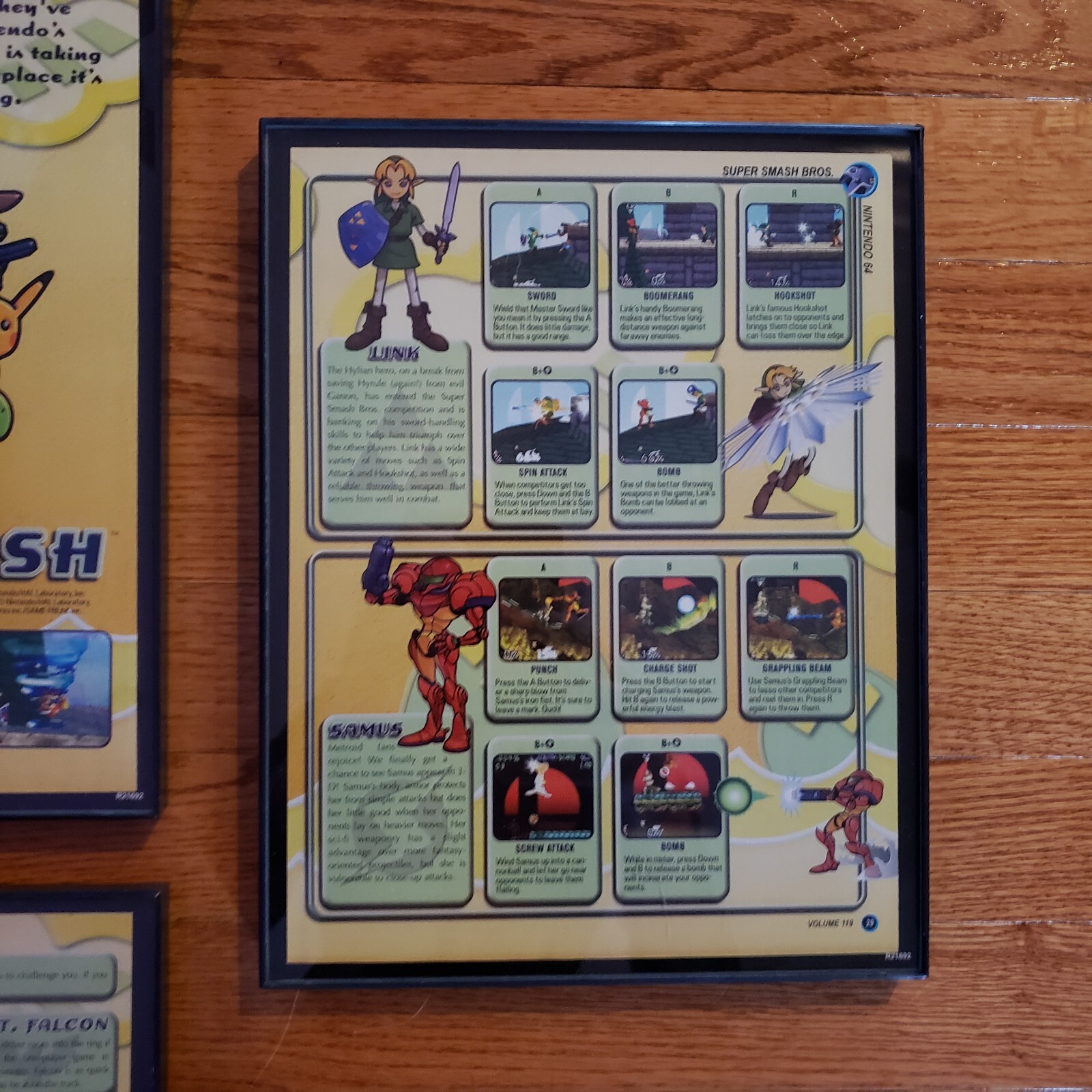 FRAMED 6 panels N64 Super Smash Bros ad/poster Video Game Wall Art | eBay