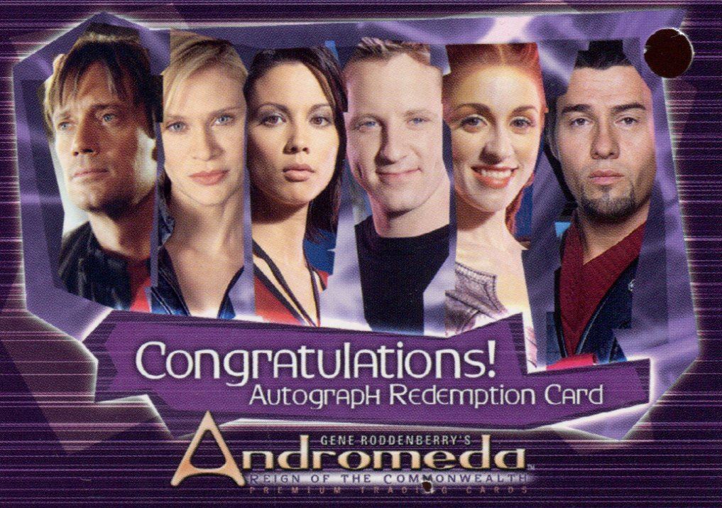 Andromeda Invalid Autograph Redemption Card A4 Lauren Bertram as Trance ...