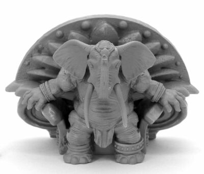 1 x LORD OF THE JUNGLE - REAPER BONES miniature king roi throne ...