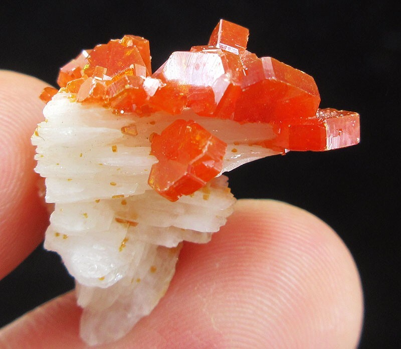 5g GEM double face RED Vanadinite&Barite crystal mineral specimen | eBay