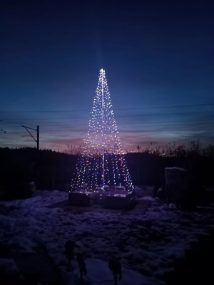 Christmas Outdoor Flag Pole Light