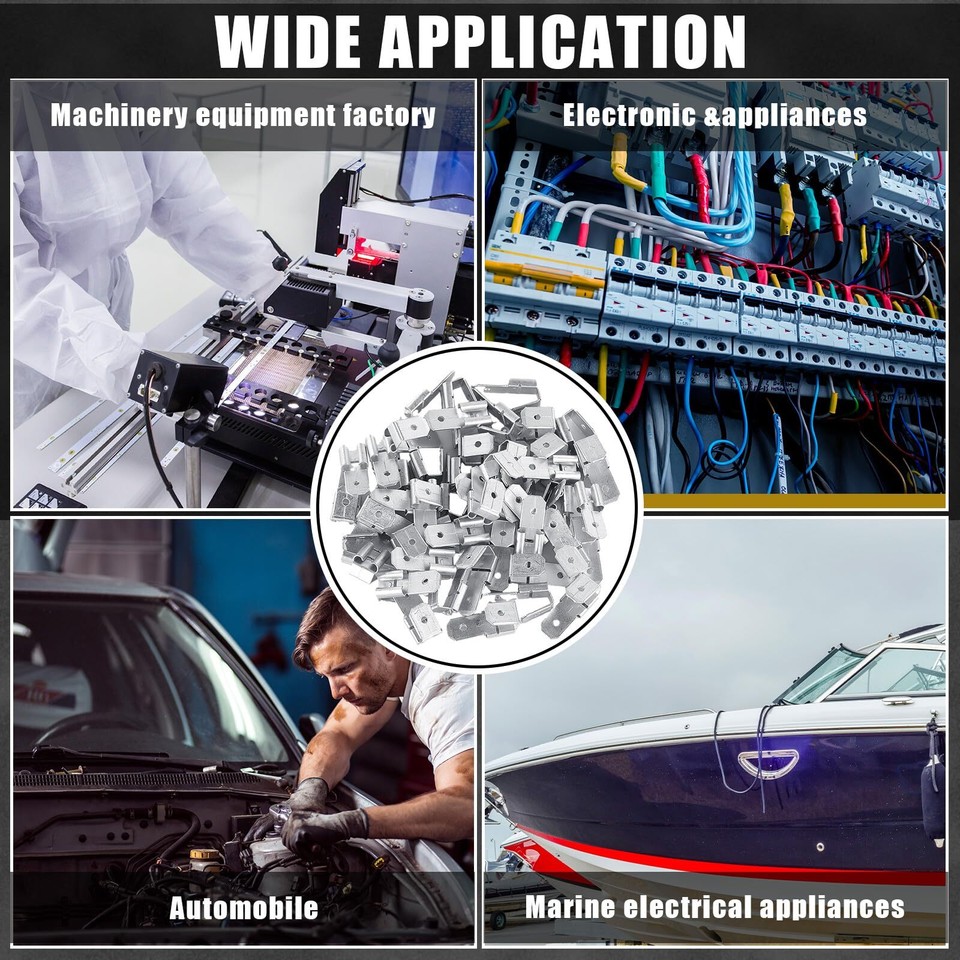 25 Pcs Double Piggyback Spade Connectors, Electrical Double Male Female ...