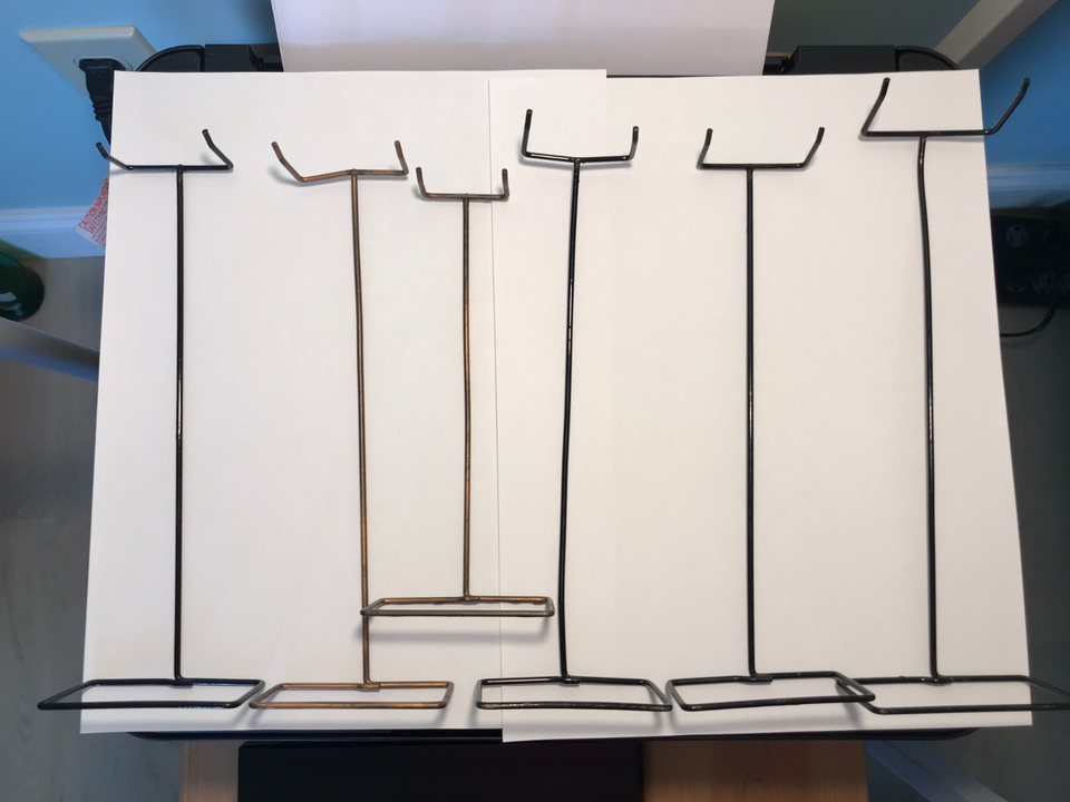 Vintage Barbie Original Black & Gold WIRE STANDS - 6 Stands - **READ ...