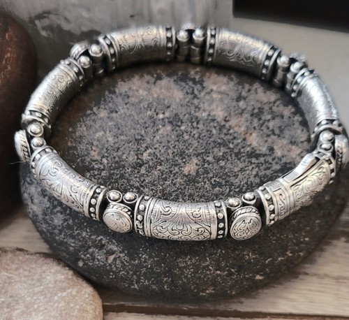 Konstantino Heavy 60.5 Gram Etched Station Bracelet 7.5" | eBay