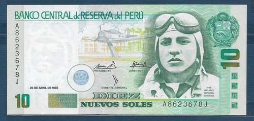 Peru 10 Nuevos Soles, 1995, P 157, UNC | eBay
