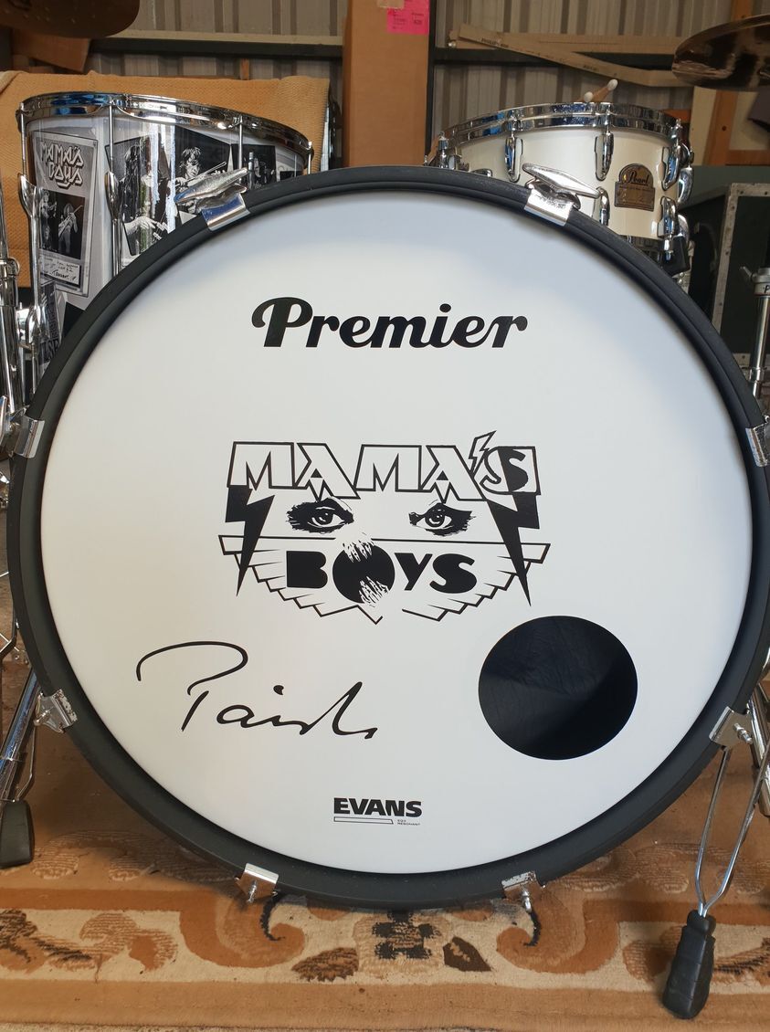 CUSTOM PERSONALISED BAND NAME OR LOGO DRUMKIT DECAL STICKER bass drum ...