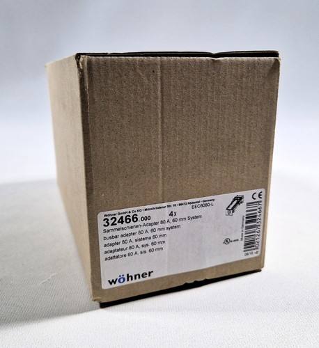 Wöhner 32466 Busbar Adapter 80A 60Mm System (1VB With 4 Pieces) for ...