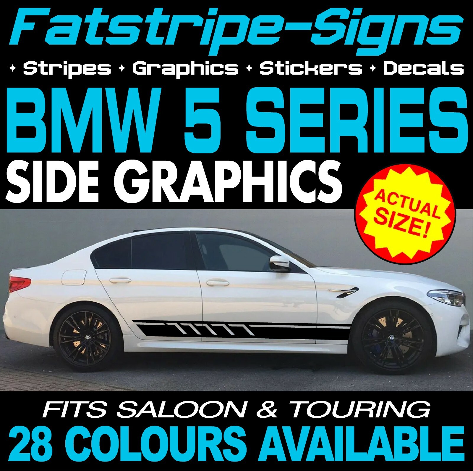 to fit BMW 5 SERIES GRAPHICS STRIPES STICKERS DECALS M5 GT M SPORT ...