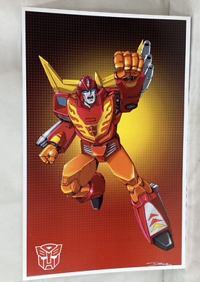 G1 Transformers Autobot Hotrod Poster 11x17 Picture Grid Box Art ...