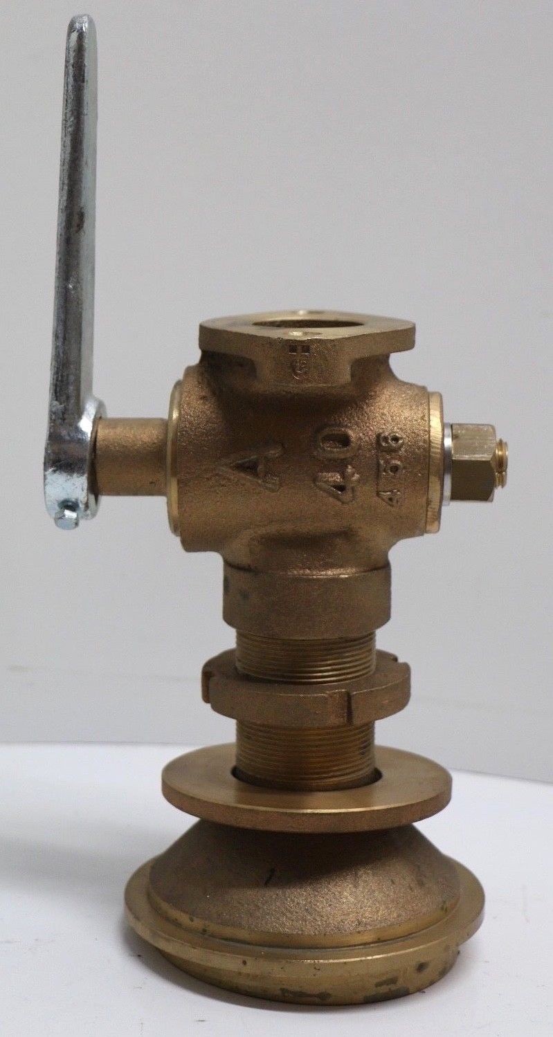 1-1/2" Bronze Marine Flanged Seacock Valve Thru Hull Pick Up Strainer ...