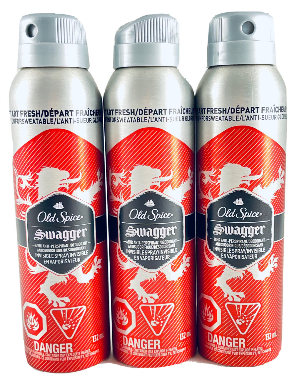 Lot of 3! Old Spice Swagger Deoderant Spray, 132ml Each | eBay