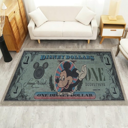 Mickey Dollar Bill Rug for Kids' rooms, Cool Carpet for Playroom ...