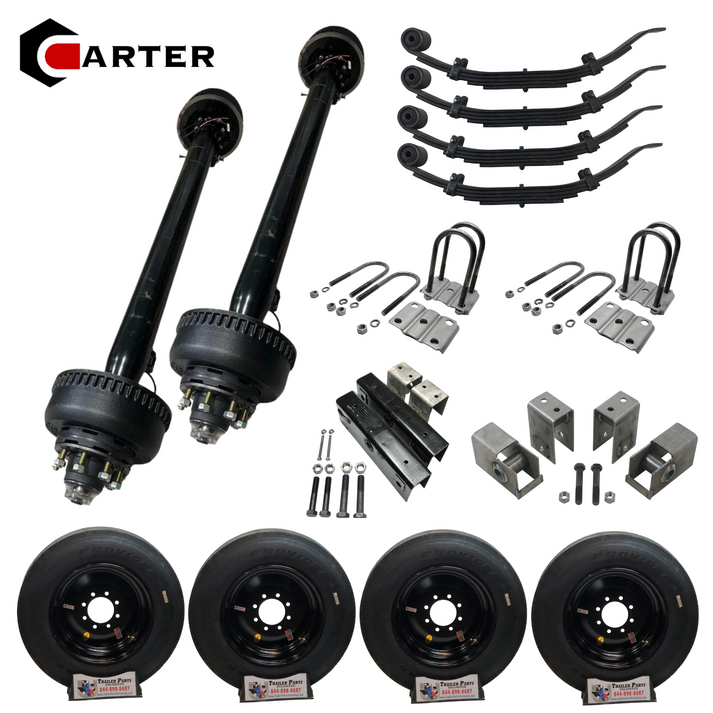 10k Tandem Trailer Axle kit, 20k cap. - 17.5 Super Single -Same As ...