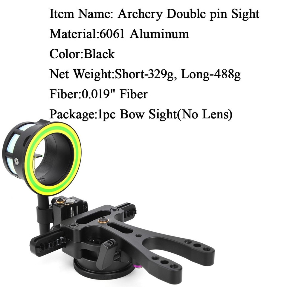 2 Pin Sight Compound Bow Pointer Adaptor 0.019" Micro Adjust Archery ...