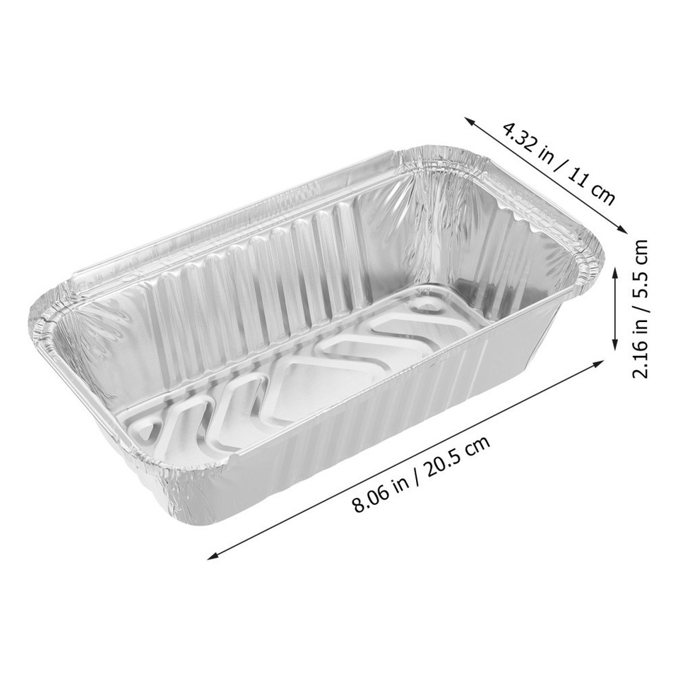 25 Pcs Take Out Food Containers Bbq Drip Tray Aluminum Foil Trays ...