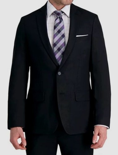 Haggar Men's Black Smart Wash Repreve Slim-Fit Suit Jacket Size 40R | eBay