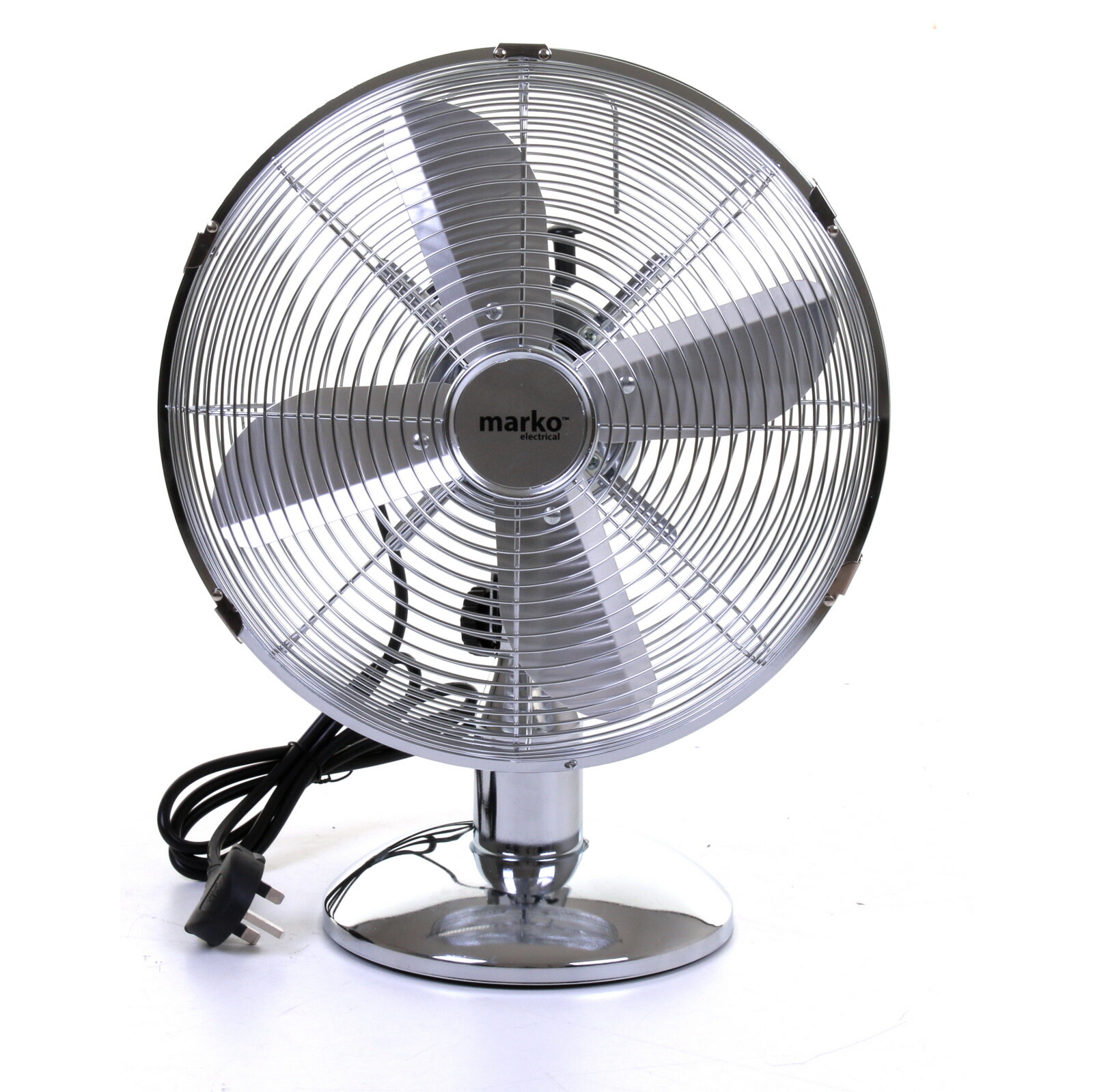 12" Chrome Desk Table Fan Freestanding Oscillating Home Office Cooling ...