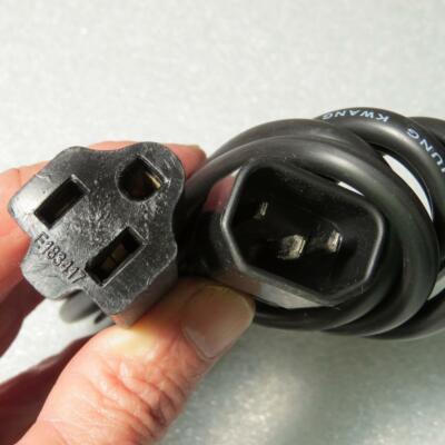 GCE 45-408 6ft Computer Power Adapter Cord 110/120V IEC C14 male to 5 ...