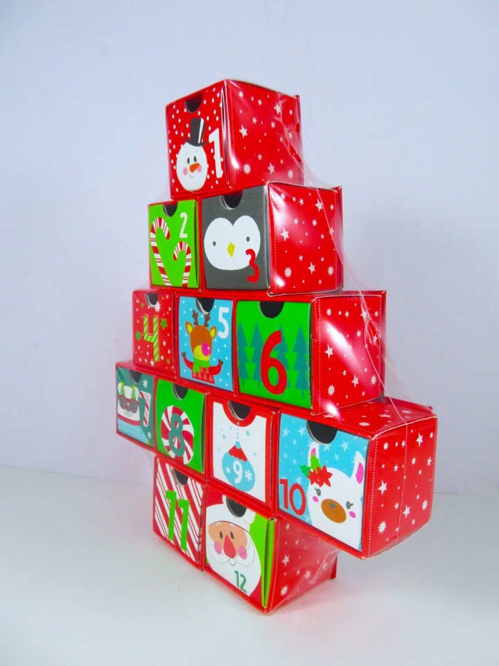 Advent Boxes Calendar 12 Piece Countdown Days Of Christmas Fun ...