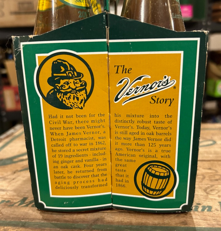 Vernor's Ginger Ale Soda 2000 Limited Edition 12 oz Glass Bottle 6 Pack ...