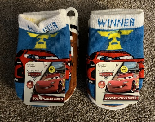 Disney - Cars - Safety Toe Socks ( 18-24 Months ) 6 Pairs - Lightning ...