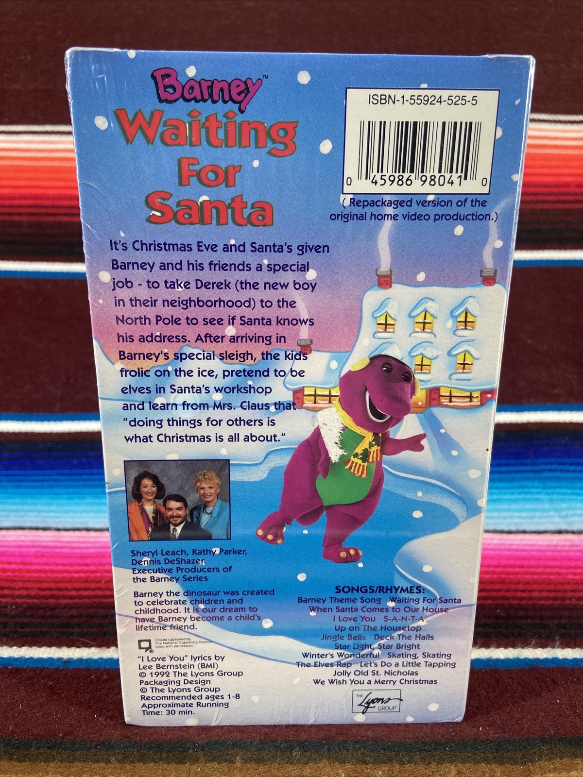 Barney Waiting for Santa VHS 1992 Sing Along New Factory Sealed NEW NOS ...