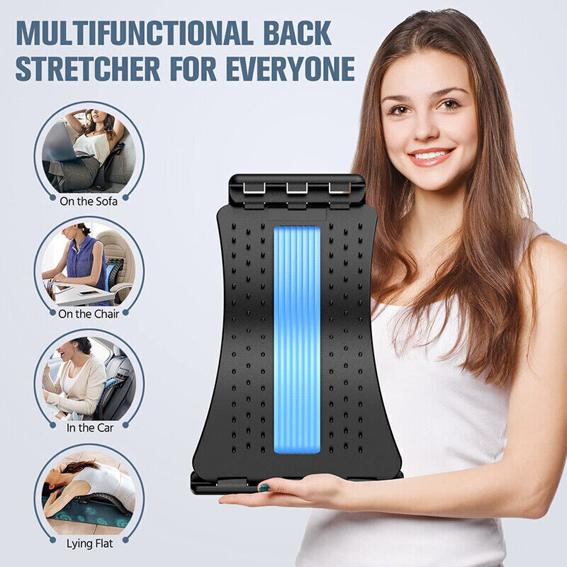 "Multi-Level Adjustable Back Stretcher with Magnetotherapy - Waist and ...