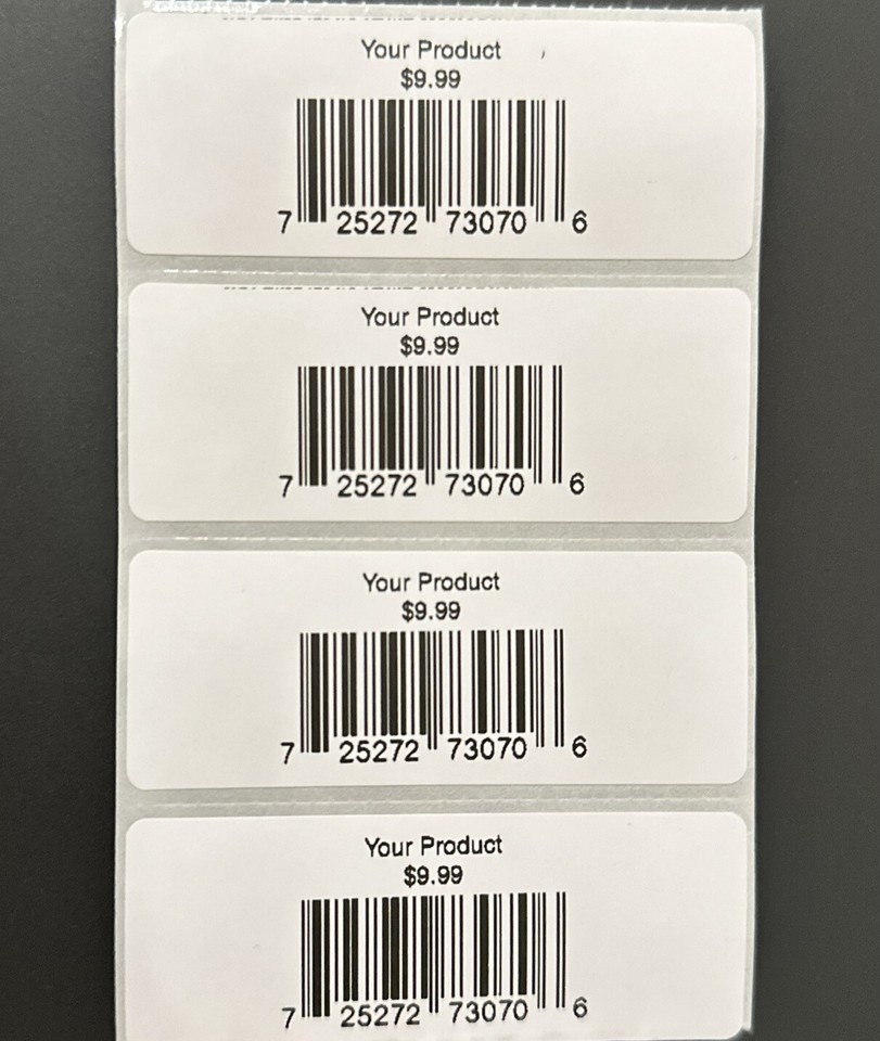 UPC Barcode Labels CUSTOMIZABLE 2.5 x 1 inch Perforated Barcode Label ...