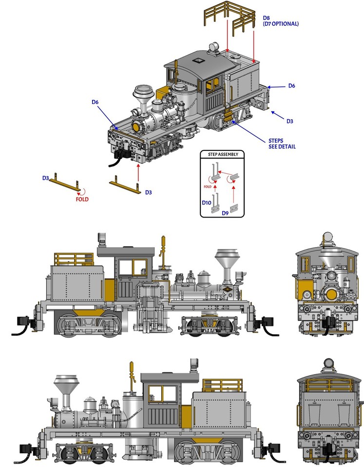 Nn3 Class A Shay Locomotive Shell Kit by Showcase Miniatures (5019) | eBay