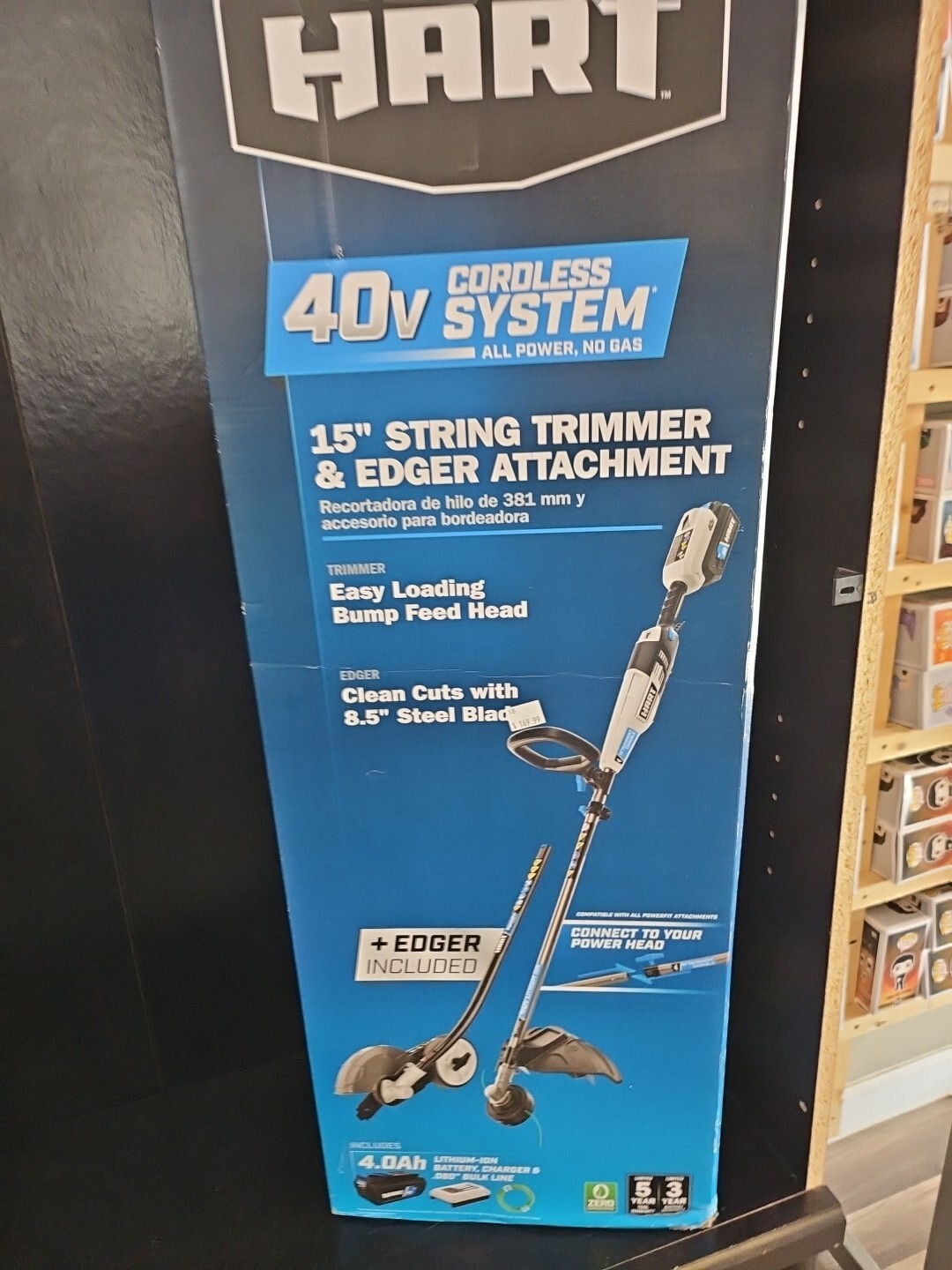 HART 40 Volt Cordless Capable 15 Inch String Trimmer & Edger ...