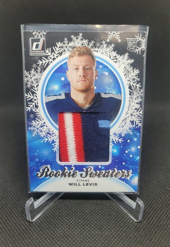 WILL LEVIS RC 2023 PANINI DONRUSS NFL ROOKIE SWEATERS MEM/PATCH HS-WLE ...