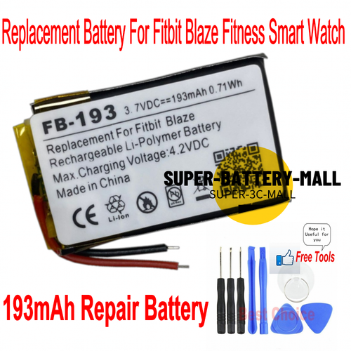 3.7V 193mAh Replacement Blaze Battery For Fitbit Blaze Smart Fitness ...