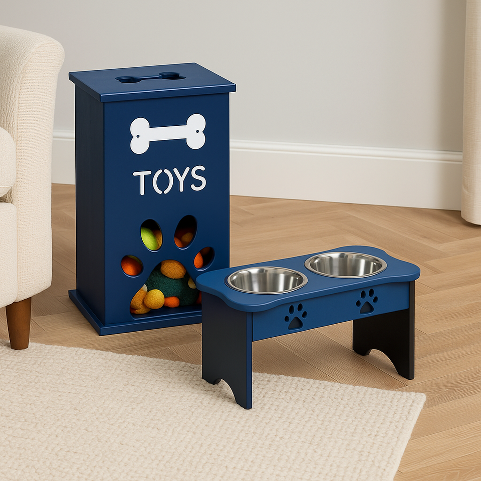 Pet Toy Box - Weather Wood - Poly Dog & Cat Storage Chest - Handmade in ...