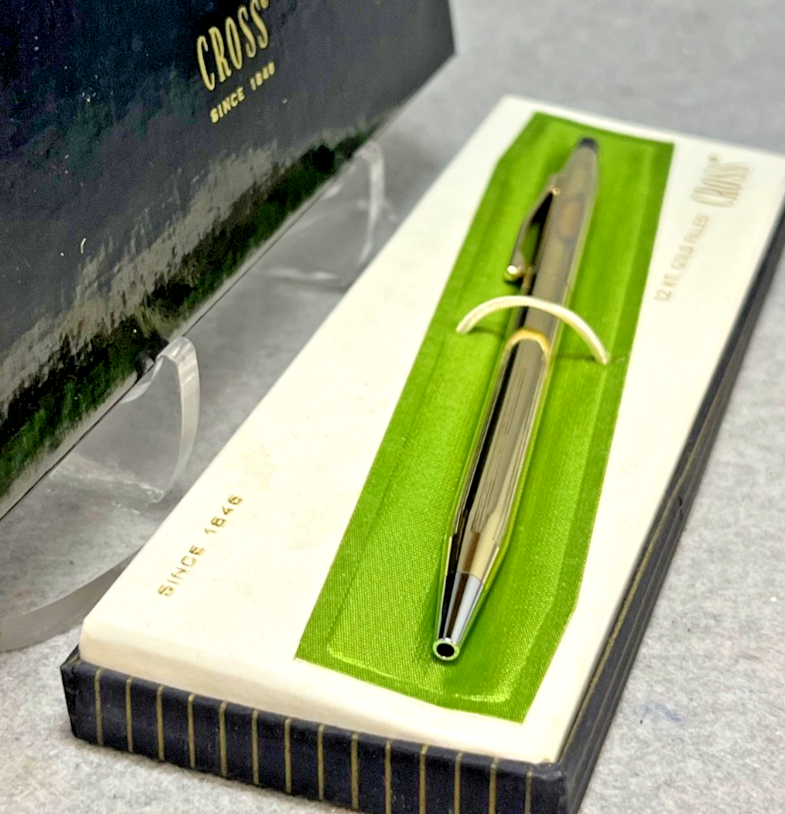 Vintage Cross 1/20 12K Gold Filled Ballpoint Pen in Box Blue Ink ...