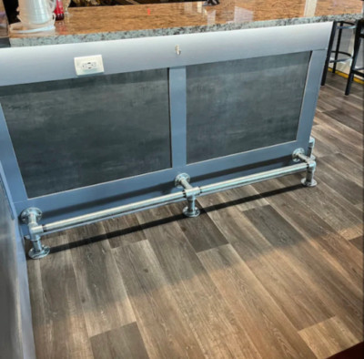 Pipe Foot Rail - 1-1/4” Pipe x 6" tall - 48” to 120" Long-Custom Sizes ...