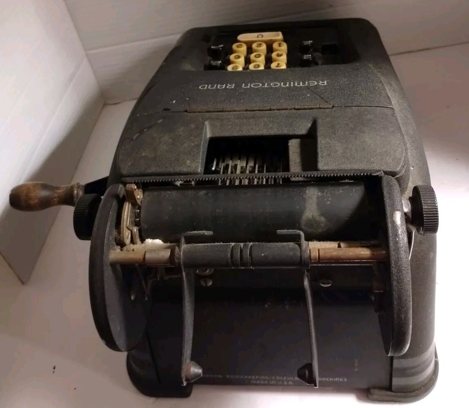 Vintage 1940s Remington Rand Adding Machine Calculating Bookkeeping ...